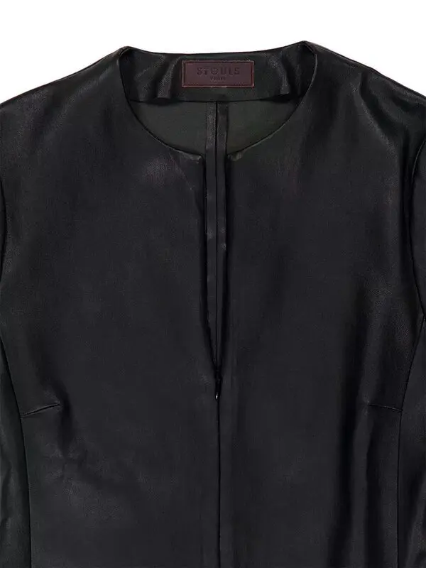 Stouls Long Sleeve Leather Top