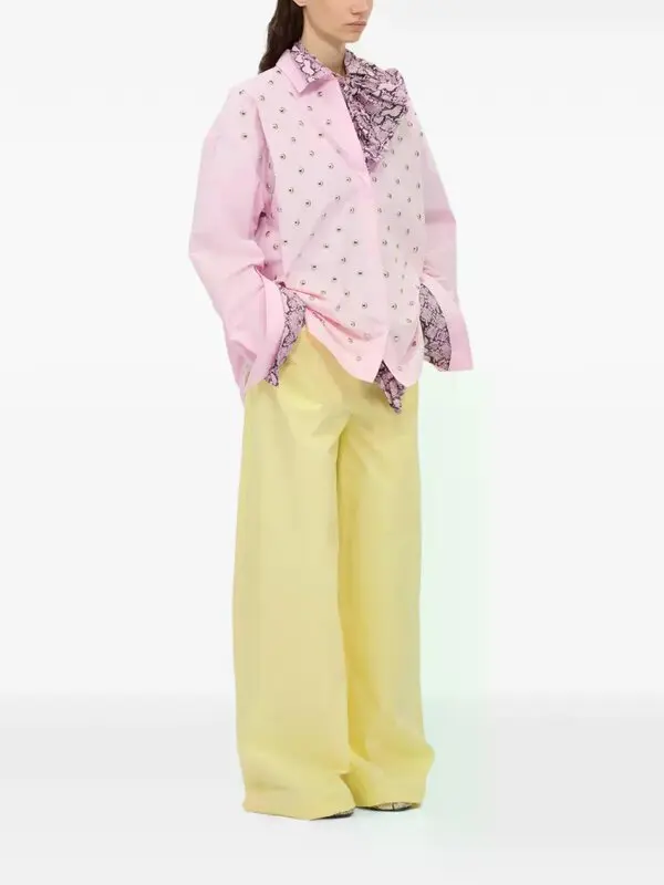 MSGM Wide-leg Palazzo Trousers