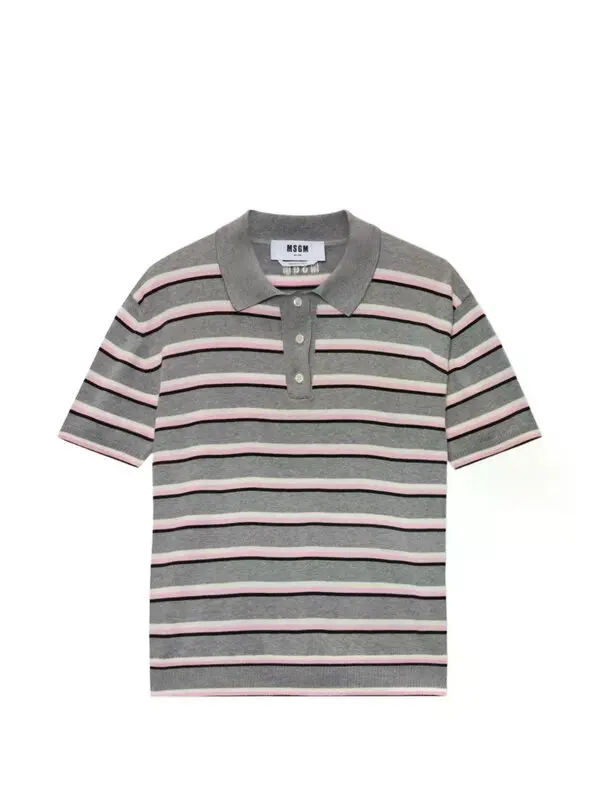 MSGM Striped Polo Shirt