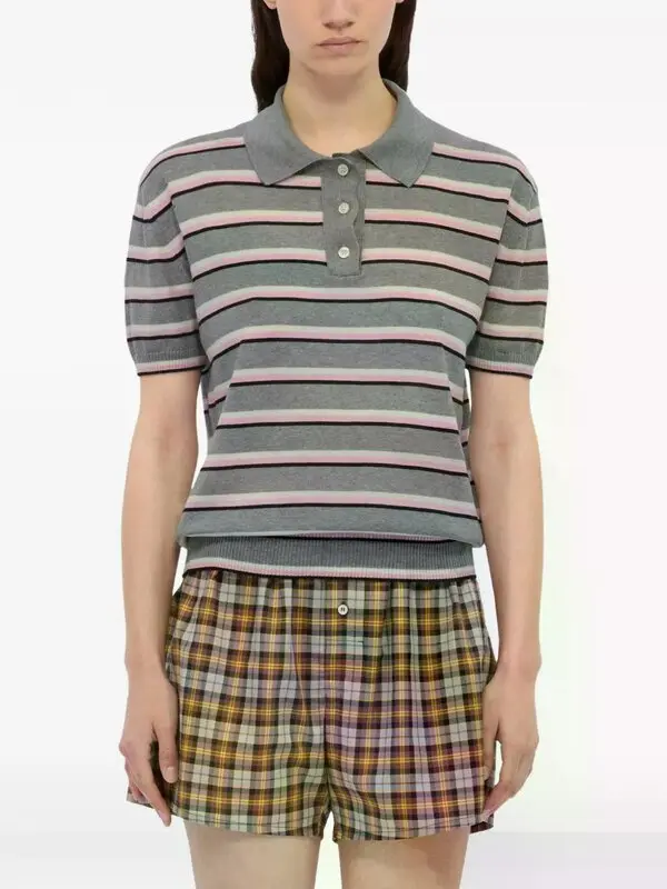 MSGM Striped Polo Shirt
