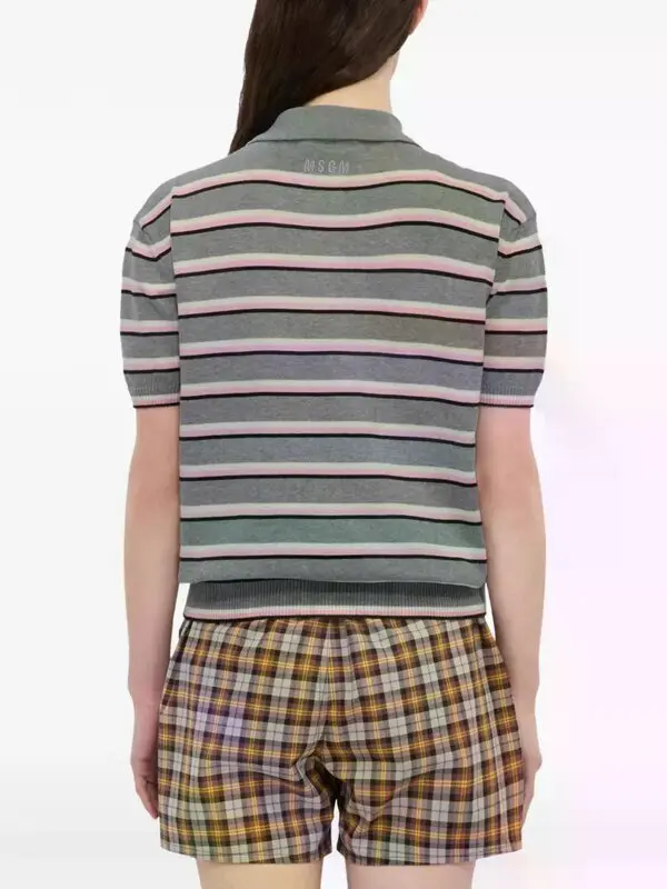 MSGM Striped Polo Shirt