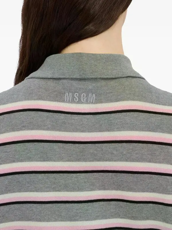 MSGM Striped Polo Shirt