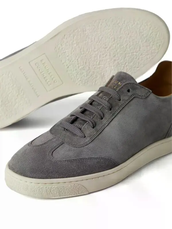 Brunello Cucinelli Logo-print Suede Sneakers