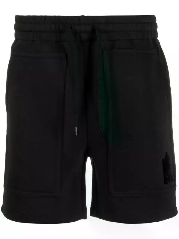 Mackage Logo-patch Drawstring Shorts - Black