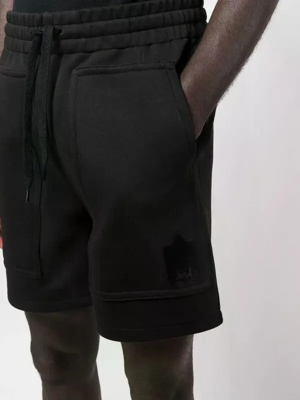 Mackage Logo-patch Drawstring Shorts - Black