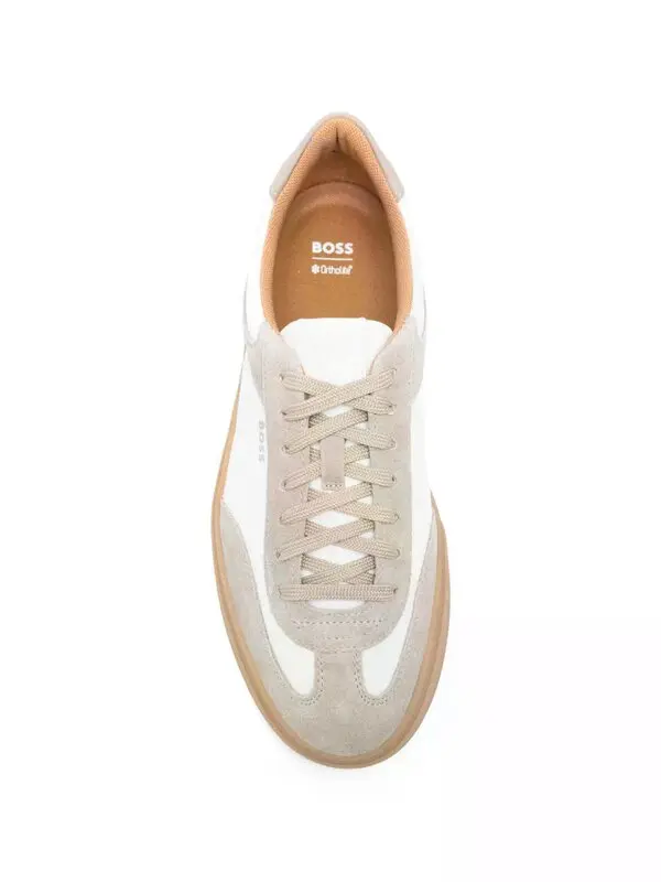 BOSS Suede Panelled Sneakers - Grey