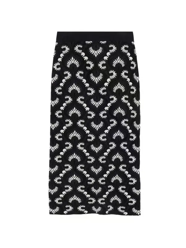 Max Mara Patterned Midi Skirt