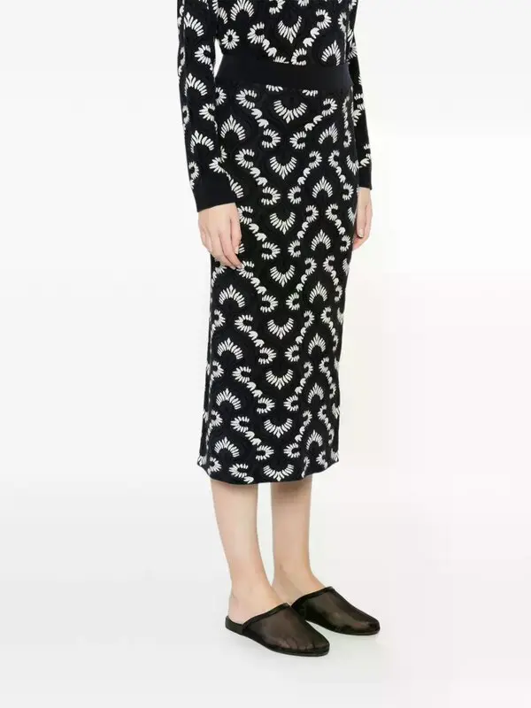 Max Mara Patterned Midi Skirt