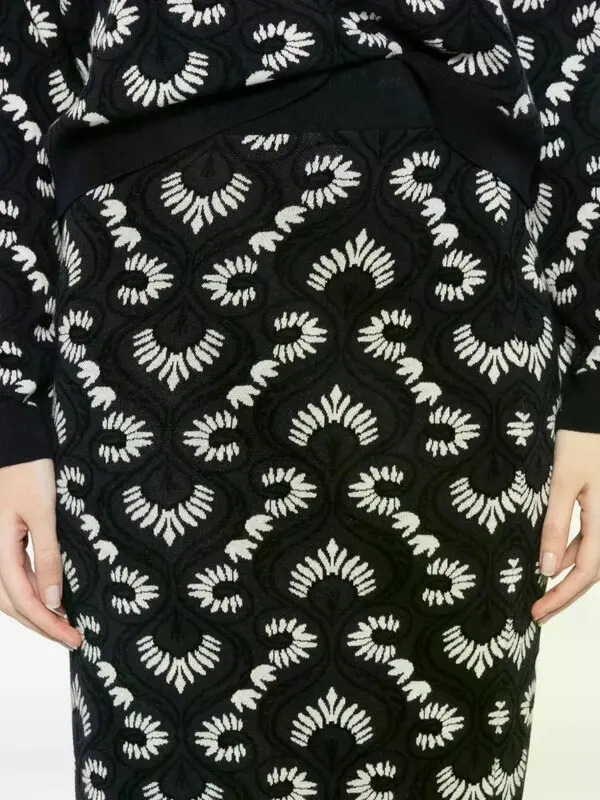 Max Mara Patterned Midi Skirt