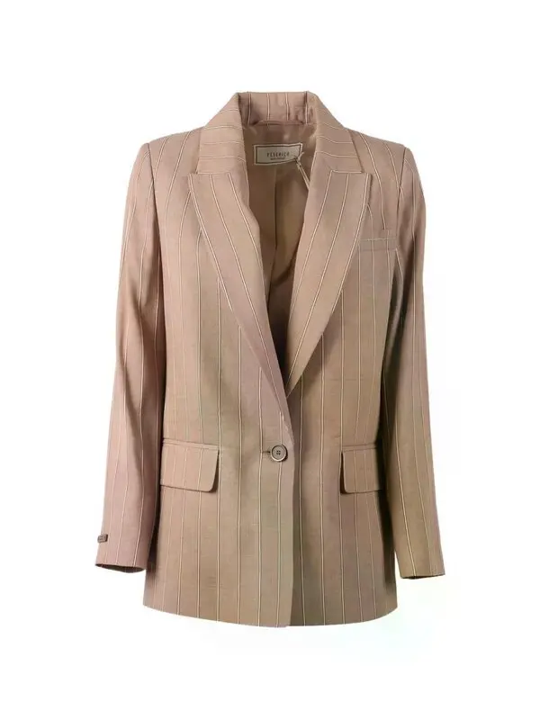 Peserico Striped Single-breasted Blazer