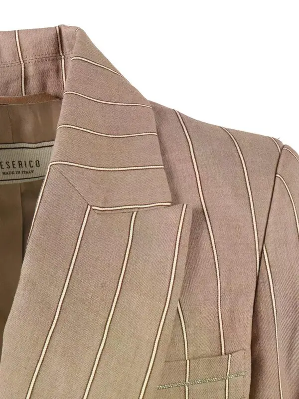 Peserico Striped Single-breasted Blazer