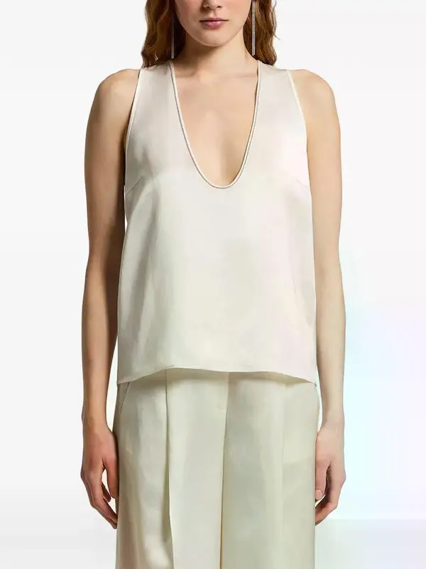 Peserico Sleeveless V-neck Top