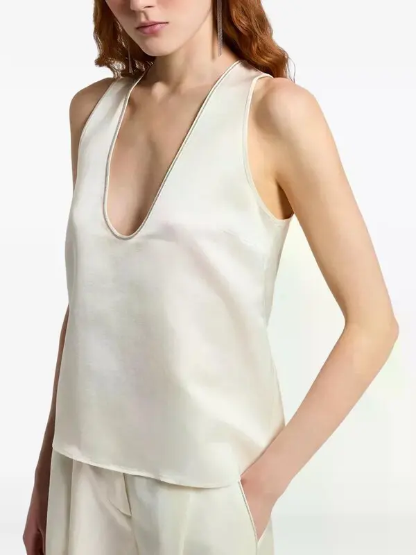 Peserico Sleeveless V-neck Top