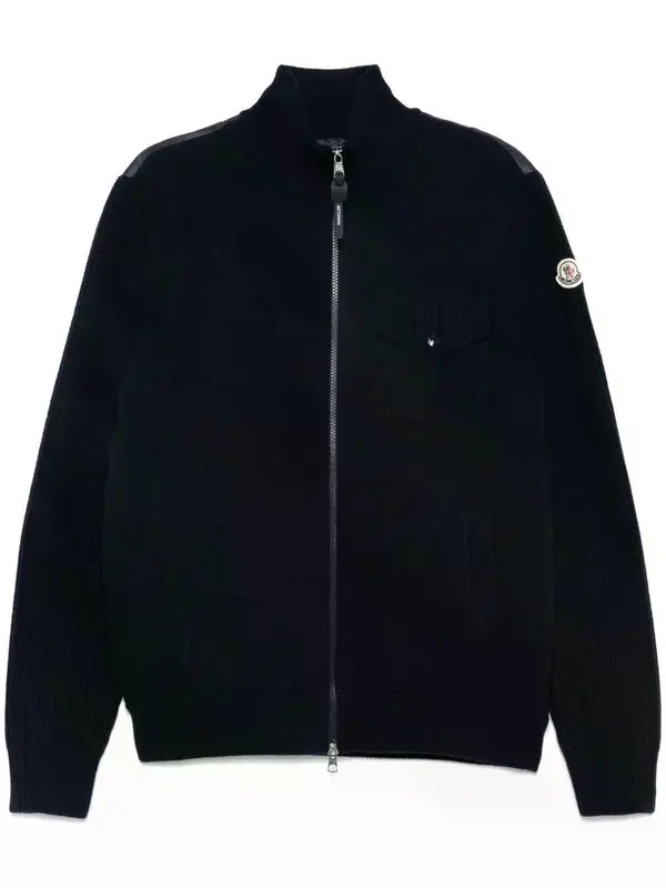 Moncler Zip-up Wool-cashmere Cardigan