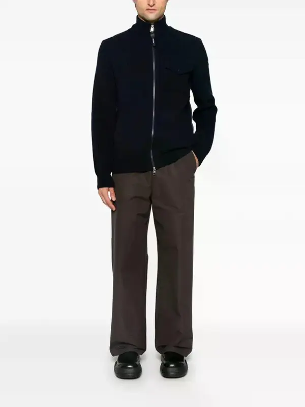 Moncler Zip-up Wool-cashmere Cardigan