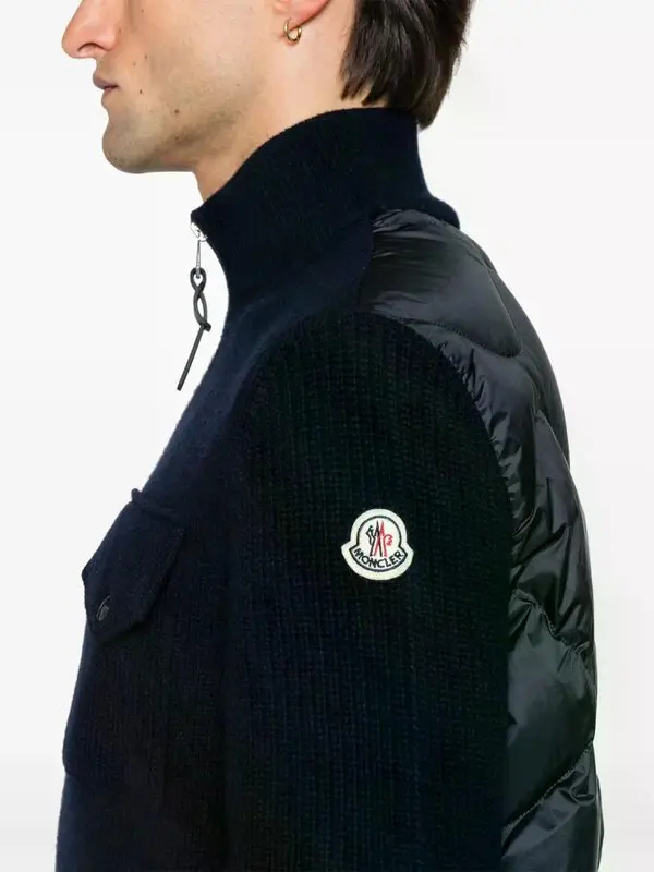 Moncler Zip-up Wool-cashmere Cardigan