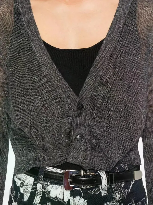 R13 Twisted-front Knit Cardigan