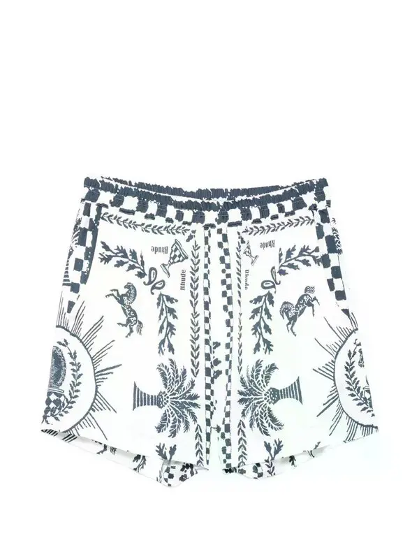Rhude Patterned Shorts - White
