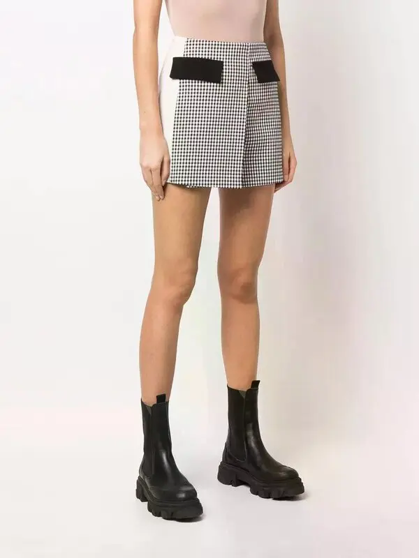 Patrizia Pepe Check-print Mini Skirt