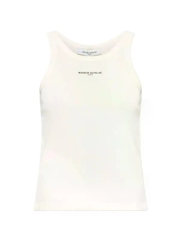 Maison Kitsuné Logo Tank Top - Neutrals