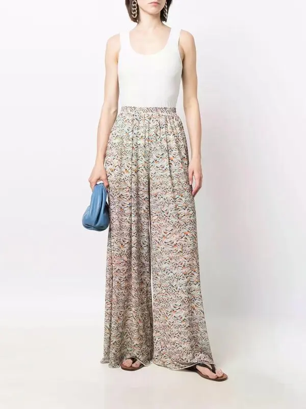 Patrizia Pepe Graphic-print Full-length Trousers