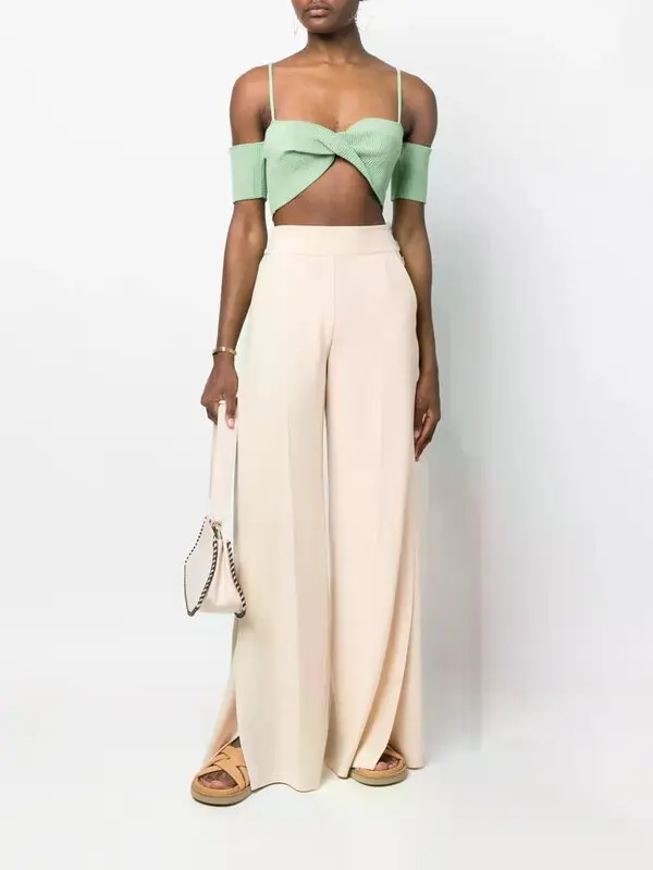 Patrizia Pepe Slit-detail High-waisted Trousers