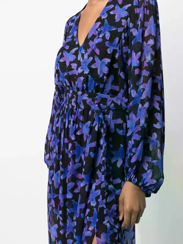 Patrizia Pepe Starfish-print Belted Dress