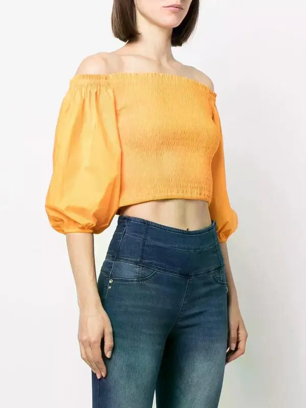 Patrizia Pepe Off-shoulder Smocked Top