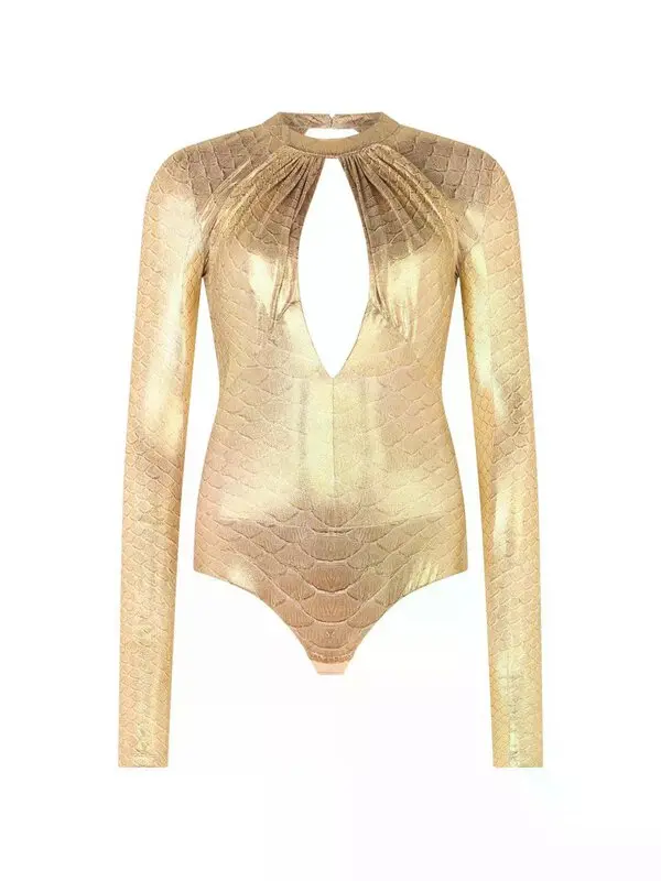 Roberto Cavalli Scale Print Bodysuit