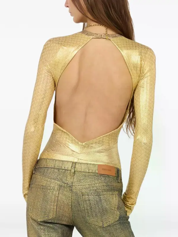 Roberto Cavalli Scale Print Bodysuit