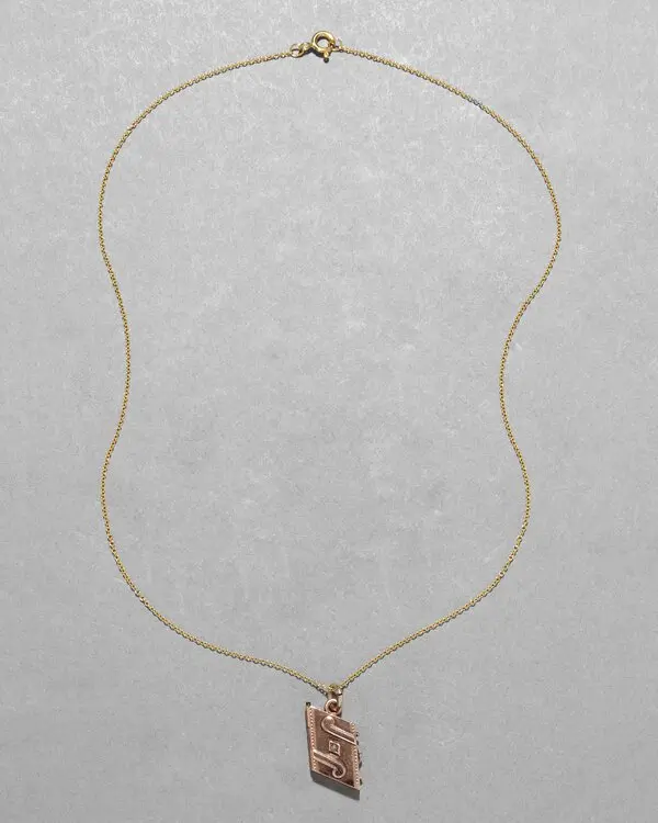 Alexis Bittar Antique Rose And Pearl Book Locket Necklace - Gold