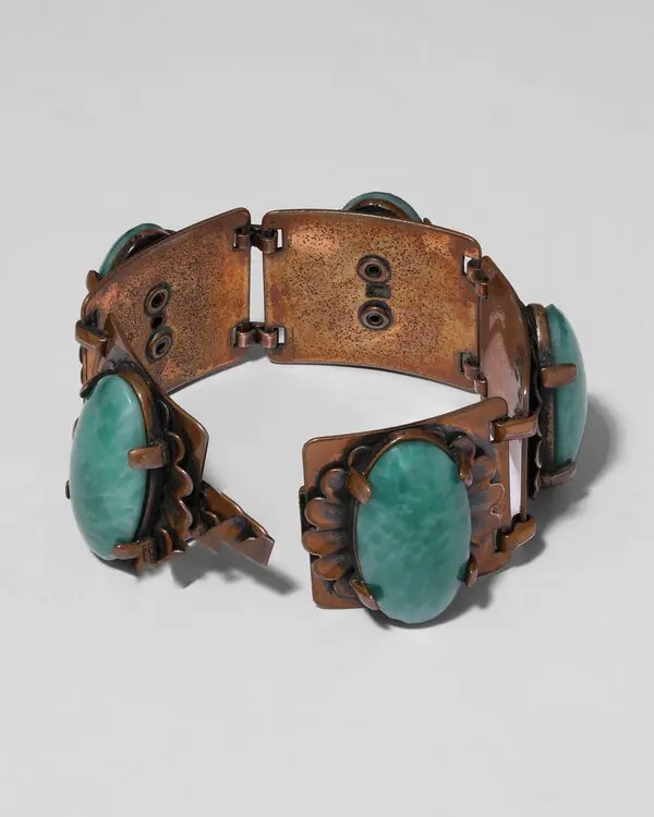 Alexis Bittar Vintage 1940s Rebajes Copper Link Bracelet