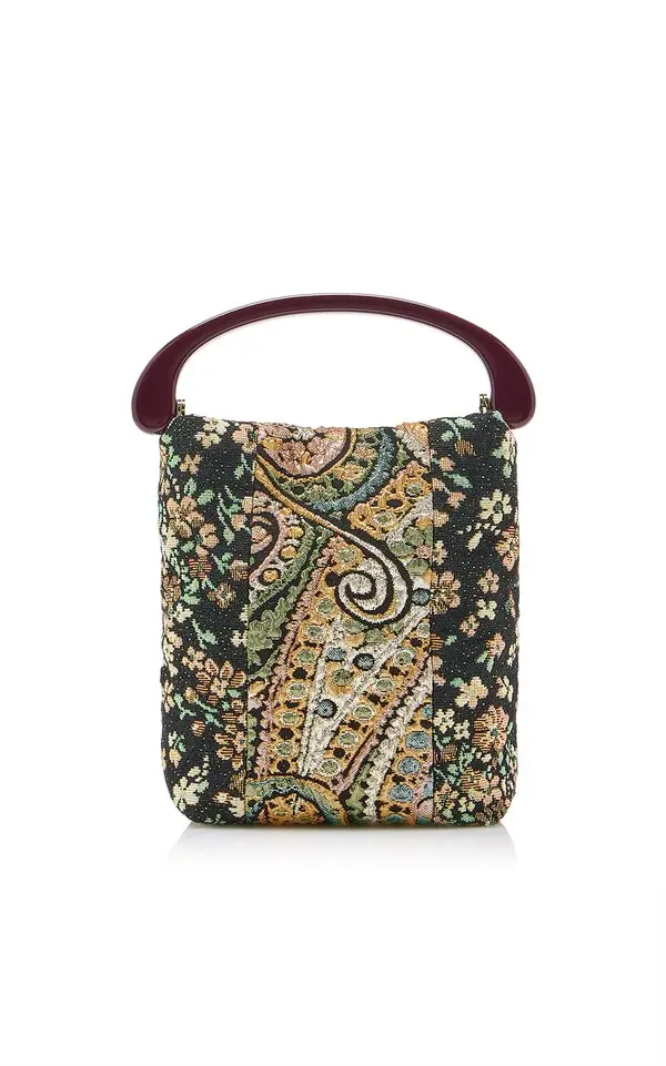 Dries Van Noten Crispino Stripe Top Handle Bag