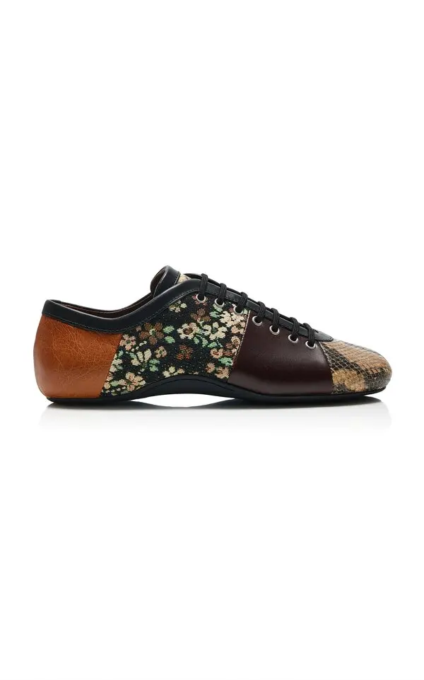 Dries Van Noten Printed Ballerina Sneakers - Green