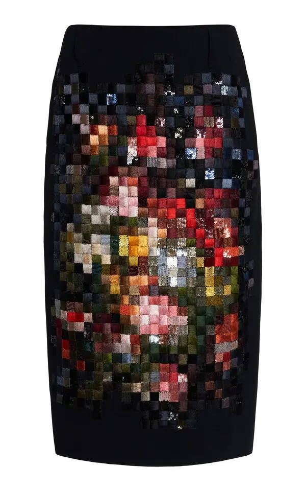 Dries Van Noten Sentista Midi Skirt