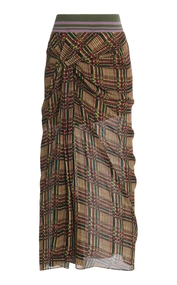 Dries Van Noten Suma Draped Midi Skirt