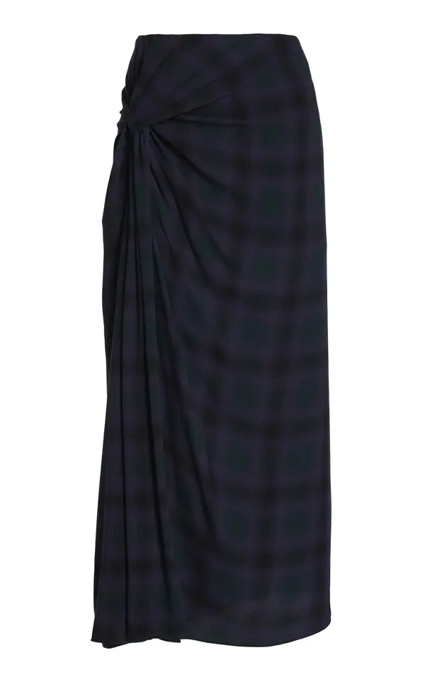 Dries Van Noten Suma Draped Midi Skirt