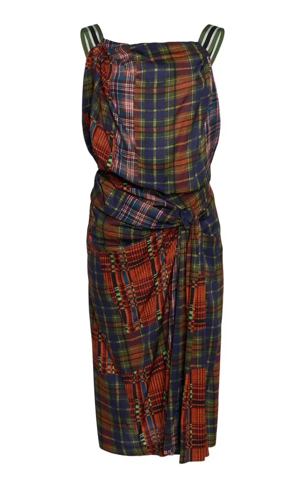Dries Van Noten Daralyn Draped Midi Dress - Orange