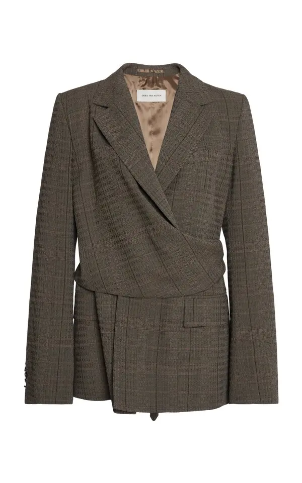 Dries Van Noten Draped Wool Blazer