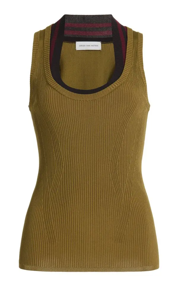 Dries Van Noten Topaza Ribbed Top
