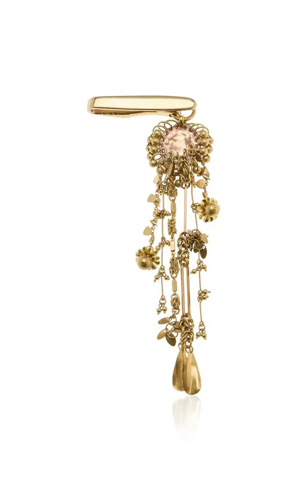 Dries Van Noten Fringe Clip Brooch - Gold