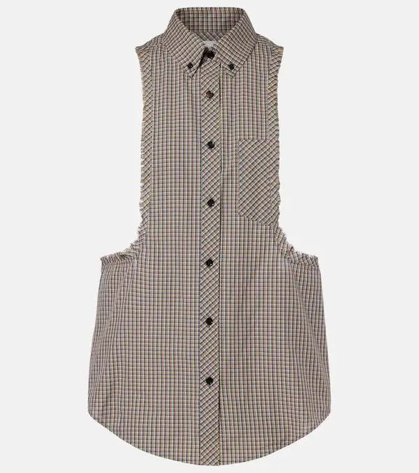 Versace Checked Cotton Shirt