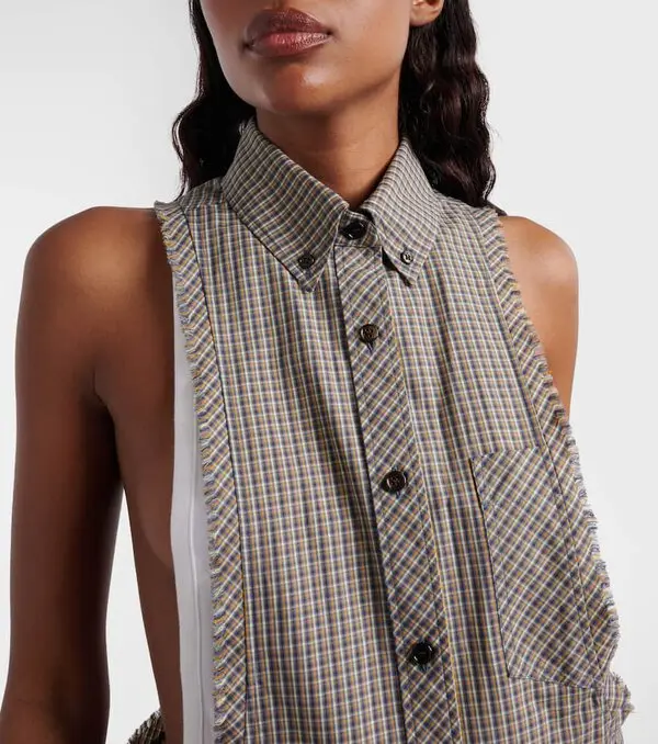 Versace Checked Cotton Shirt