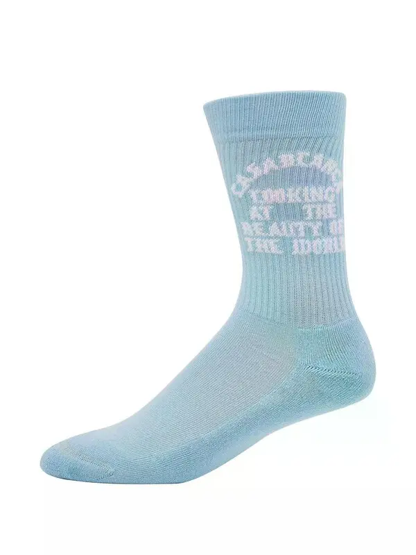 Casablanca Ribbed Socks - Blue