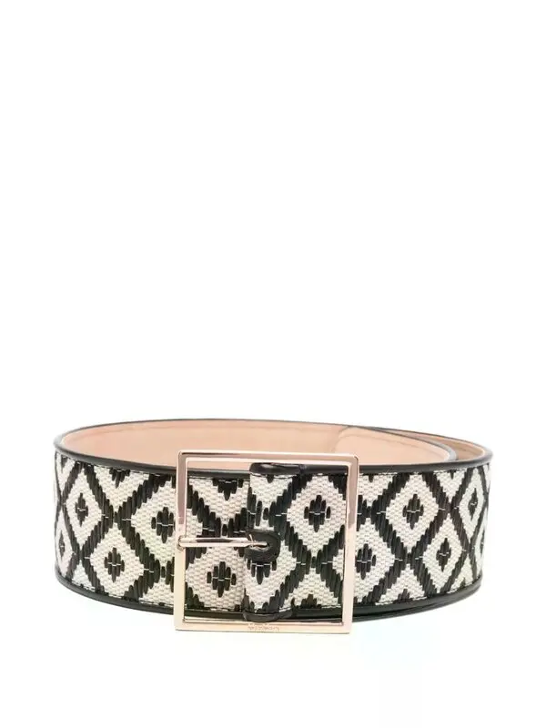 Max Mara Geometric-buckle Belt - Black