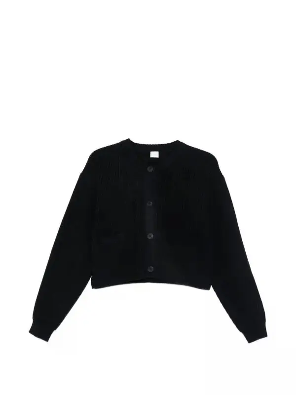 C.T.PLAGE Button Knit Cardigan - Black