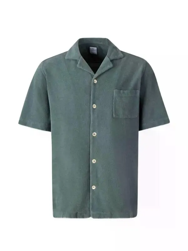 Fedeli Terry-cloth Shirt - Blue