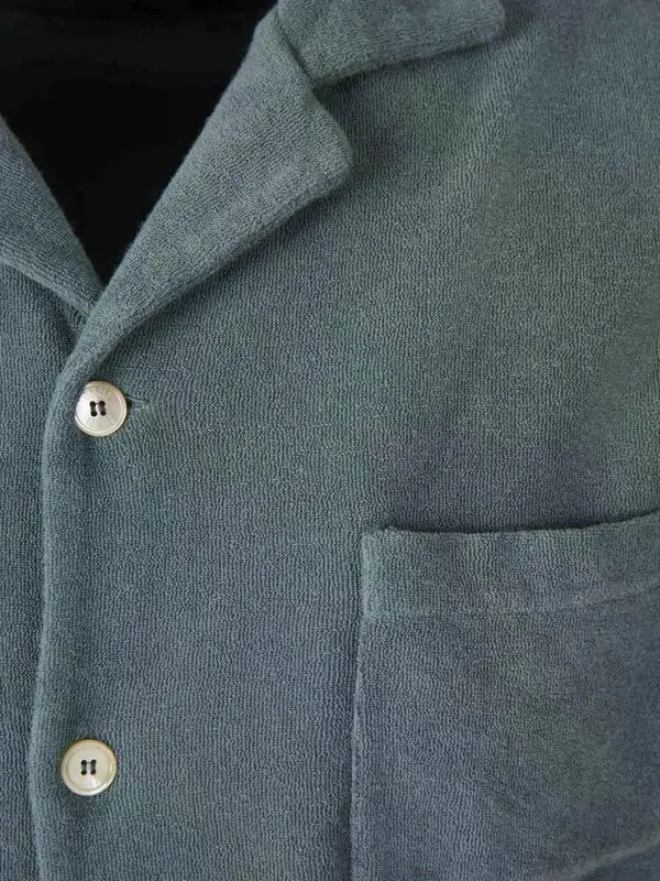 Fedeli Terry-cloth Shirt - Blue