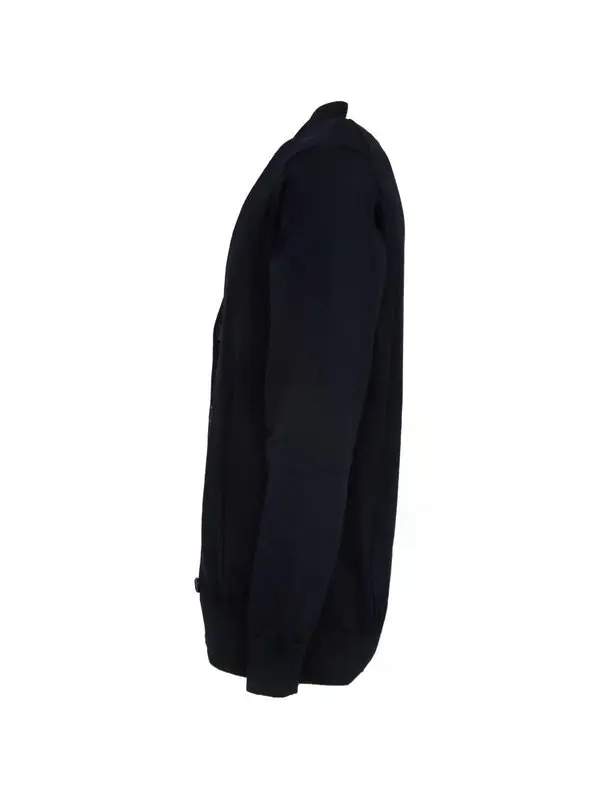 FILIPPO DE LAURENTIIS Ribbed V-neck Cardigan - Blue