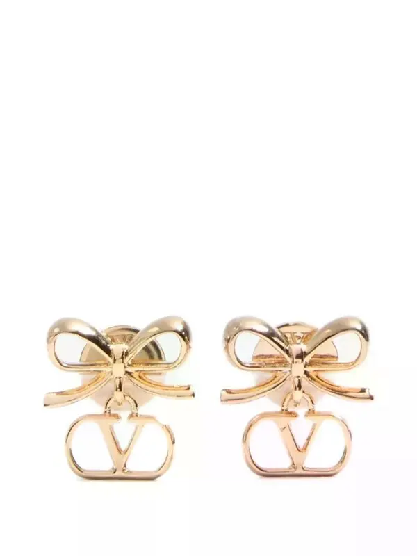 Valentino Garavani Vlogo Signature Metal Stud Earrings - Gold